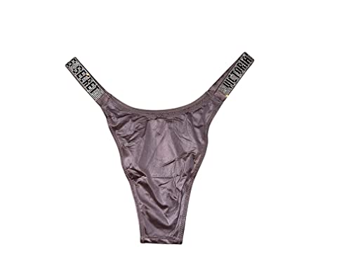 Victoria's Secret Very Sexy Rhinestones Bombshell Shine Strap Brazilian Panty Color Purple Size Medium New