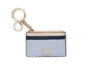 victoria’s secret the victoria card case keychain skyflower blue