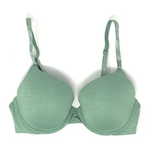 victoria’s secret t-shirt perfect shape full coverage push-up bra, brushed sage, 38d