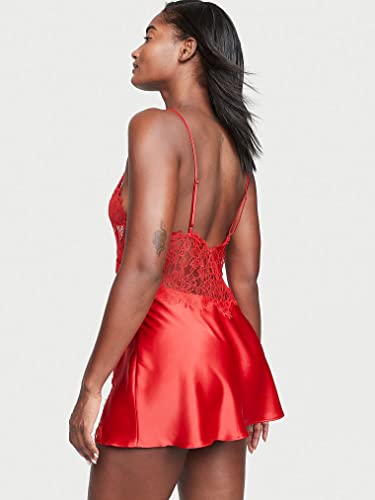 Victoria's Secret Satin & Lace Slip, Lipstick, Medium