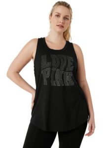 victoria’s secret pink knit racerback perfect tank top, pure black, x-large