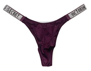 victoria’s secret bombshell shine thong panty, maroon, x-large