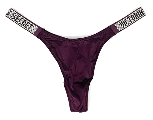 Victoria's Secret Bombshell Shine Thong Panty, Maroon, X-Large