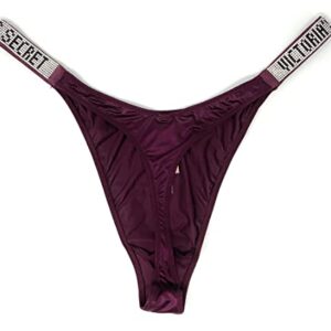 Victoria's Secret Bombshell Shine Thong Panty, Maroon, X-Large