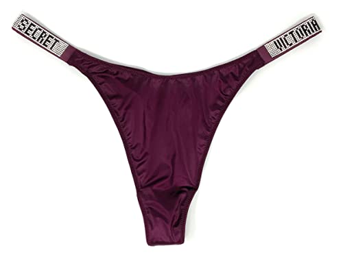 Victoria's Secret Bombshell Shine Thong Panty, Maroon, X-Large