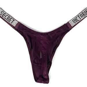 Victoria's Secret Bombshell Shine Thong Panty, Maroon, X-Large