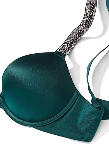 Victoria's Secret Very Sexy Shine Strap Push-Up Bra, Deepest Green Smooth, 34B