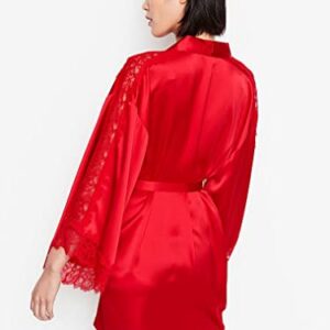 Victoria's Secret Lace Inset Robe, Lipstick, M/L