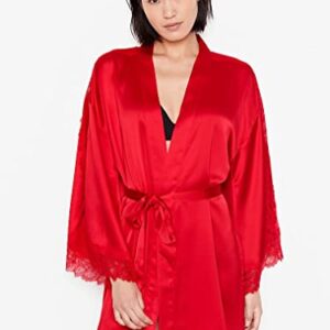 Victoria's Secret Lace Inset Robe, Lipstick, M/L