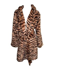 victoria’s secret short cozy robe multicolor animal print/leopard size med/large new