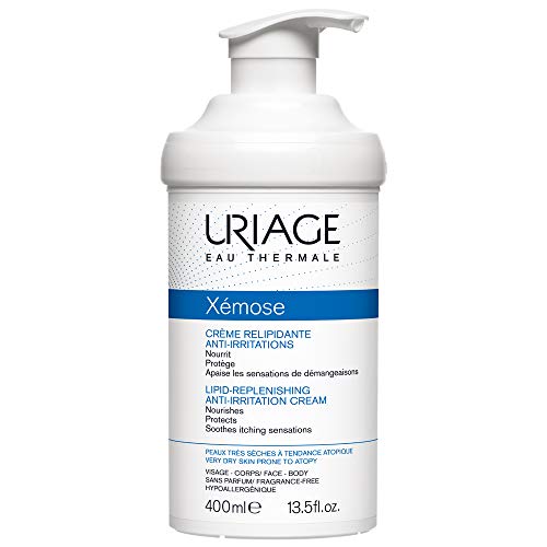 URIAGE Xemose Lipid-Replenishing Anti-Irritation Cream 13.5 fl.oz. | Soothing Anti-Irritation Cream for Extra Dry & Sensitive Skin Prone to Eczema | Dermatologist Recommended, Fragrance-Free