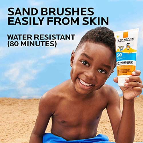 La Roche Posay Anthelios Kids Gentle Lotion Sunscreen SPF 50, Kids Sunscreen for Face and Body, Oxybenzone Free, Pediatrician and Dermatologist Tested