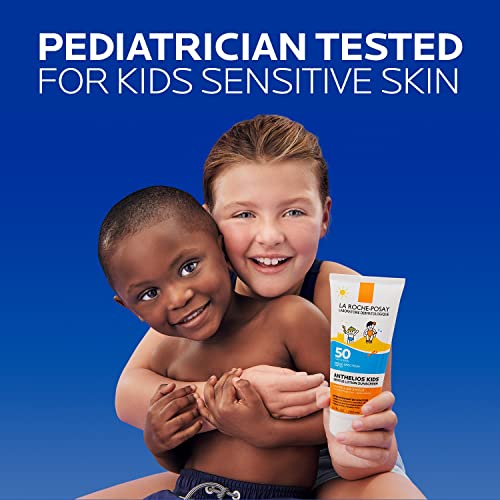 La Roche Posay Anthelios Kids Gentle Lotion Sunscreen SPF 50, Kids Sunscreen for Face and Body, Oxybenzone Free, Pediatrician and Dermatologist Tested