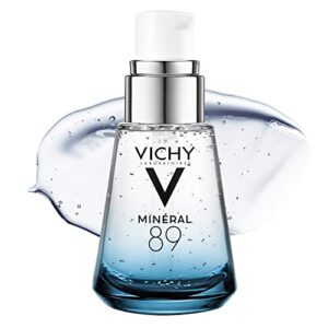 vichy mineral 89 hyaluronic acid face serum, facial gel moisturizer and pure hyaluronic acid hydrating serum for sensitive or dry skin, 1.01 fl oz (pack of 1)