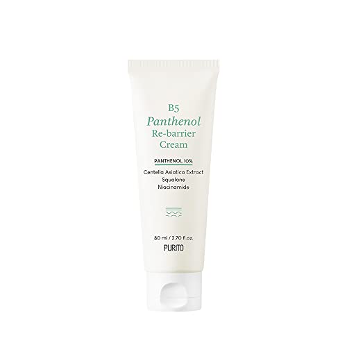 PURITO B5 Panthenol Re-barrier Cream 80ml / 2.70fl. oz. Vegan & Cruelty-free, rich moisturizing cream, moisturizing