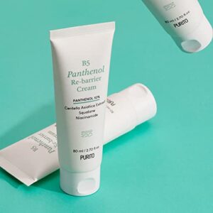 PURITO B5 Panthenol Re-barrier Cream 80ml / 2.70fl. oz. Vegan & Cruelty-free, rich moisturizing cream, moisturizing