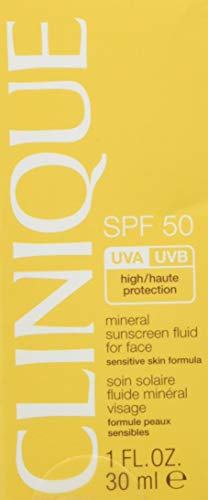 Clinique Spf 50 Mineral Sunscreen Fluid for Face, 1 Ounce