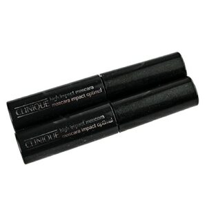 clinique high impact mascara, black, set of 2 travel size .14oz/4g each