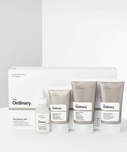 the ordinary the balance set (4 pcs: squalance cleanser + salicylic acid 2% masque + niacinamide 10% + zinc 1% + natural moisturizing factors + ha)