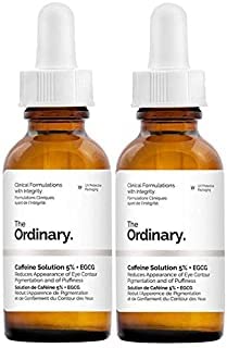 [2 Pack] The Ordinary Caffeine Solution 5% + EGCG (30ml): Reduces Appearance of Eye Contour Pigmentation and Puffiness