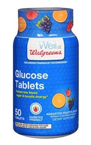 walgreens glucose tablets, assorted fruit flavors, 50 tablets