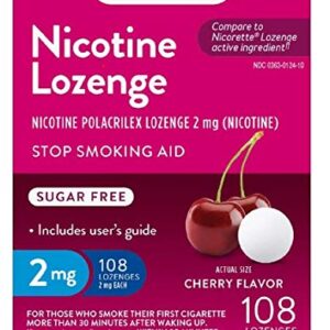 Walgreens Nicotine Lozenges 2mg, Cherry, 108 ea