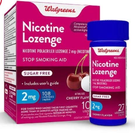 Walgreens Nicotine Lozenges 2mg, Cherry, 108 ea