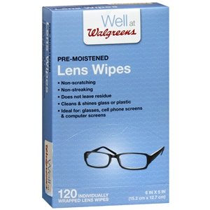 Walgreens Pre-Moistened Lens Wipes, 120 ea