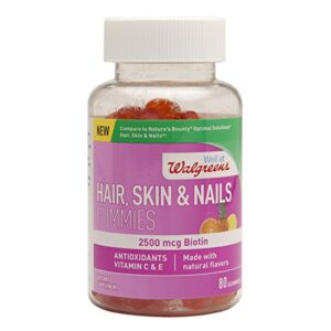 walgreens hair, skin & nails gummies 80 ea