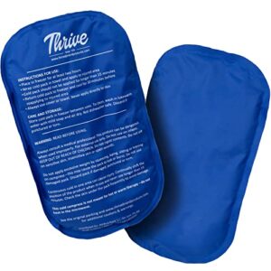 thrive reusable ice packs for injuries – pack of 2 – large gel ice packs for knee, shoulder, ankle, wrist, neck & back pain relief – fsa hsa eligible (dark blue)