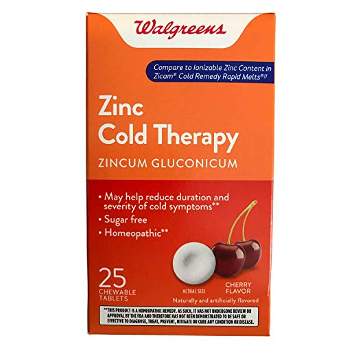 Walgreens Zinc Cold Therapy Tablets, Cherry, 25 ea