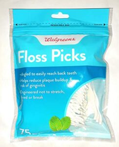 floss picks angled mint 75.0 ea