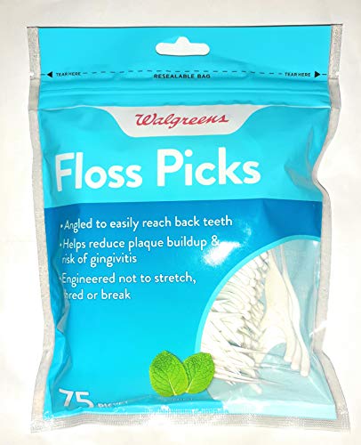 Floss Picks Angled Mint 75.0 ea