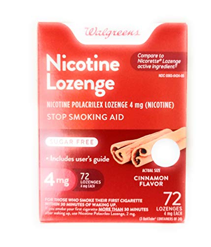 Walgreens Nicotine Lozenge, 4 mg, Cinnamon, 72 ea by Walgreens