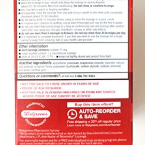 Walgreens Nicotine Lozenge, 4 mg, Cinnamon, 72 ea by Walgreens