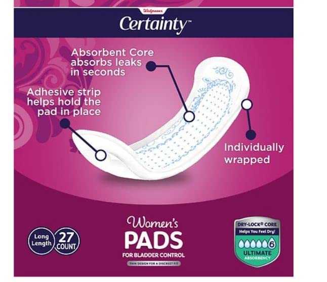 Walgreens Certainty Women's Bladder Control Pads 27.0ea