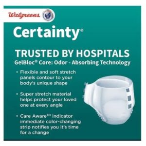 Walgreens Certainty Unisex Adjustable Incontinence Stretch Briefs with Tabs L/XL 28.0ea