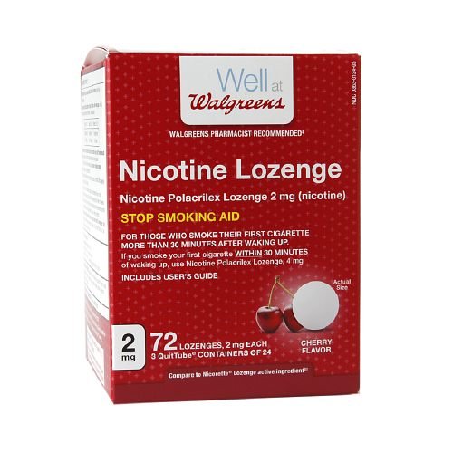 Walgreens Nicotine Lozenge, 2 mg, Cherry, 72 ea