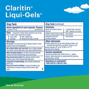 Claritin 24 Hour Non-Drowsy Allergy Medicine Bundle Pack, Prescription Strength Allergy Relief with 10mg Loratadine, Antihistamine, 45ct Tablets and 10ct Liquid Gels