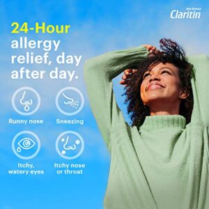 Claritin 24 Hour Non-Drowsy Allergy Medicine Bundle Pack, Prescription Strength Allergy Relief with 10mg Loratadine, Antihistamine, 45ct Tablets and 10ct Liquid Gels