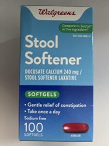 walgreens stool softener softgels, 100 ea