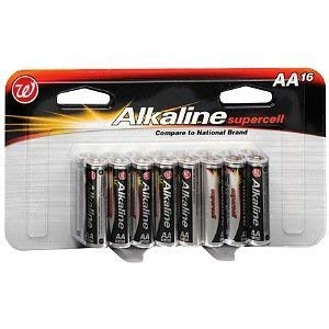 Walgreens Alkaline Supercell Batteries, AA, 16 ea