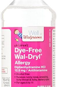 Walgreens Wal-Dryl Children's Allergy Oral Solution Dye-Free, Bubble Gum