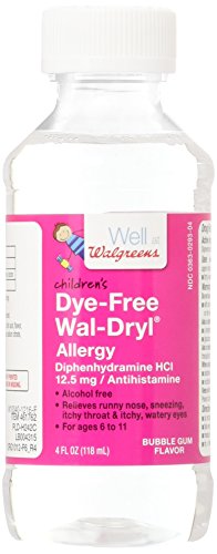 Walgreens Wal-Dryl Children's Allergy Oral Solution Dye-Free, Bubble Gum