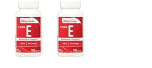 walgreens vitamin e softgels 400iu 100 count(pack of 2) total 200