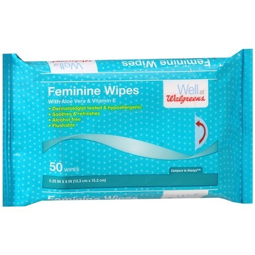 Walgreens Feminine Wipes, Refill 50 ea