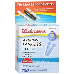 Walgreens 28 Guage Lancets 100 ea