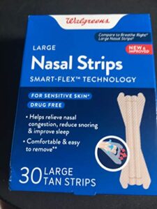 walgreens rest easy nasal strips, large, 30 ea