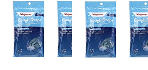 Walgreens Cough Drops, Menthol 30 ct(Pack of 4) Total 120