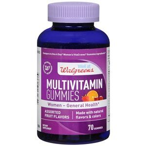 walgreens multivitamin women general health gummies, fruit, 70 ea